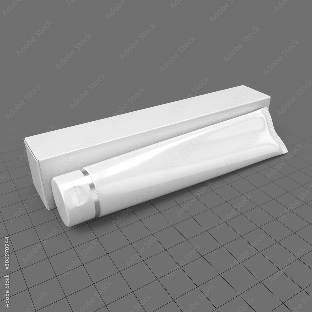 Toothpaste with box 3 Stock 3D asset | Adobe Stock
