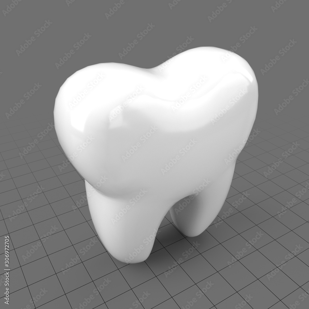 Stylized tooth Stock 3D asset | Adobe Stock