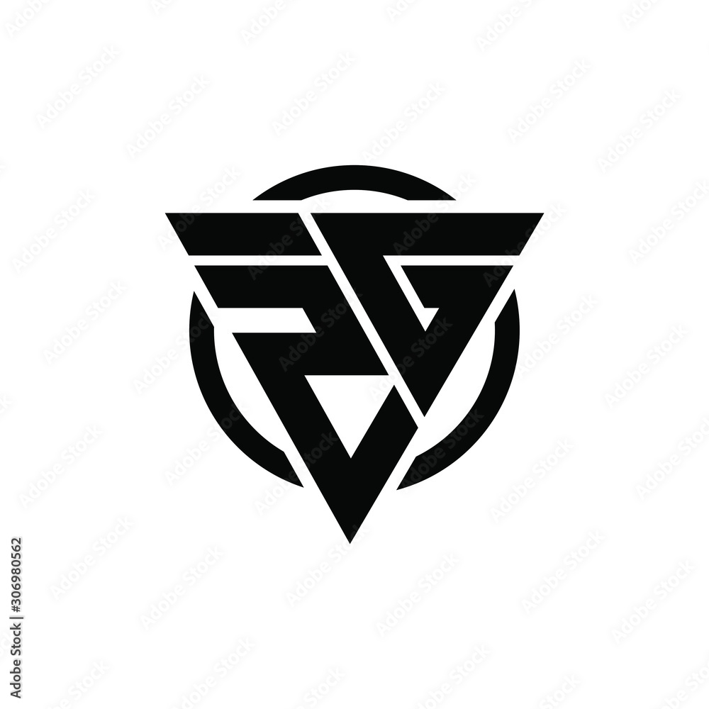 2G G2 Triangle Logo Circle Monogram Design Vector Super Hero Concept ...