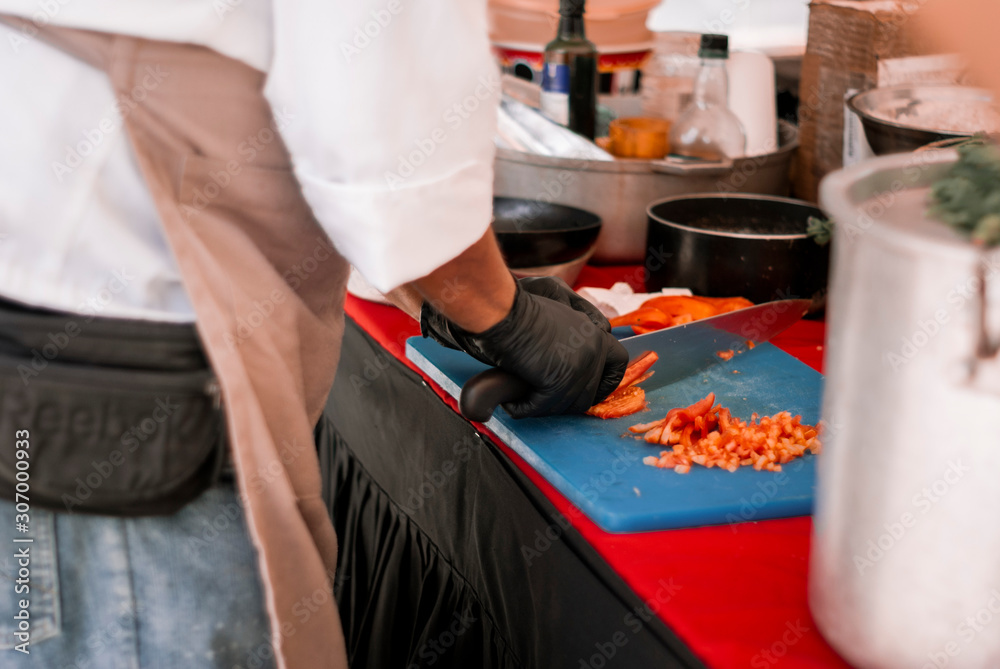 Picando verduras Stock Photo | Adobe Stock
