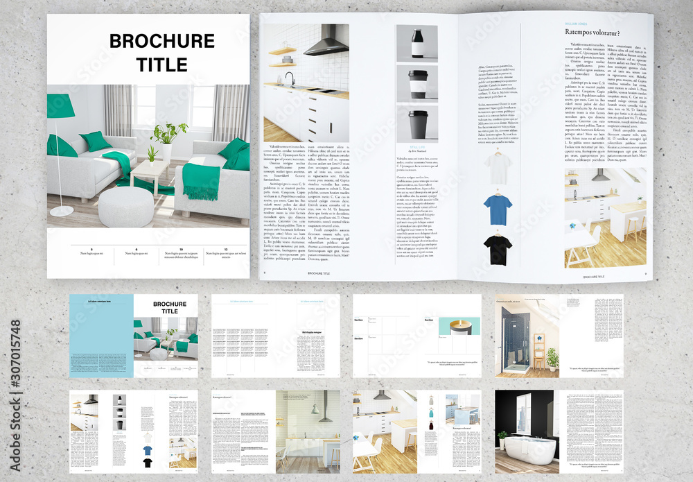 Minimal Product Grid Brochure Stock Template | Adobe Stock