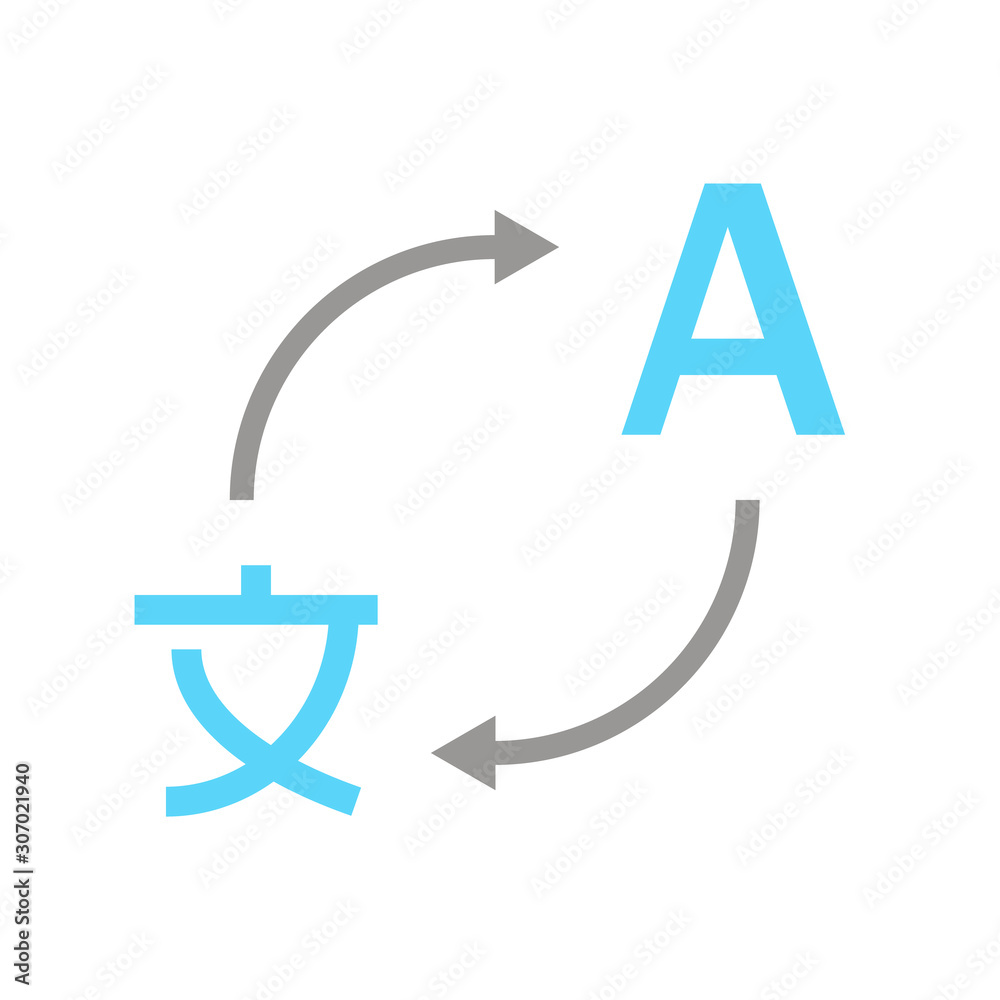 Translate icon. Simple illustration of translate vector icon isolated ...