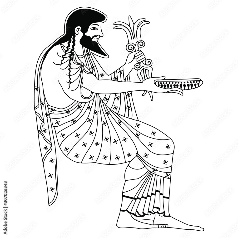 Greek Gods Clipart Black And White