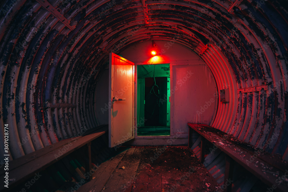 Dark abandoned Soviet bunker, echo of Cold War Stock Photo | Adobe Stock