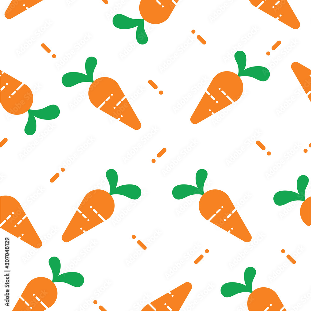 carrot seamless pattern cute background vector Stock Vector | Adobe Stock