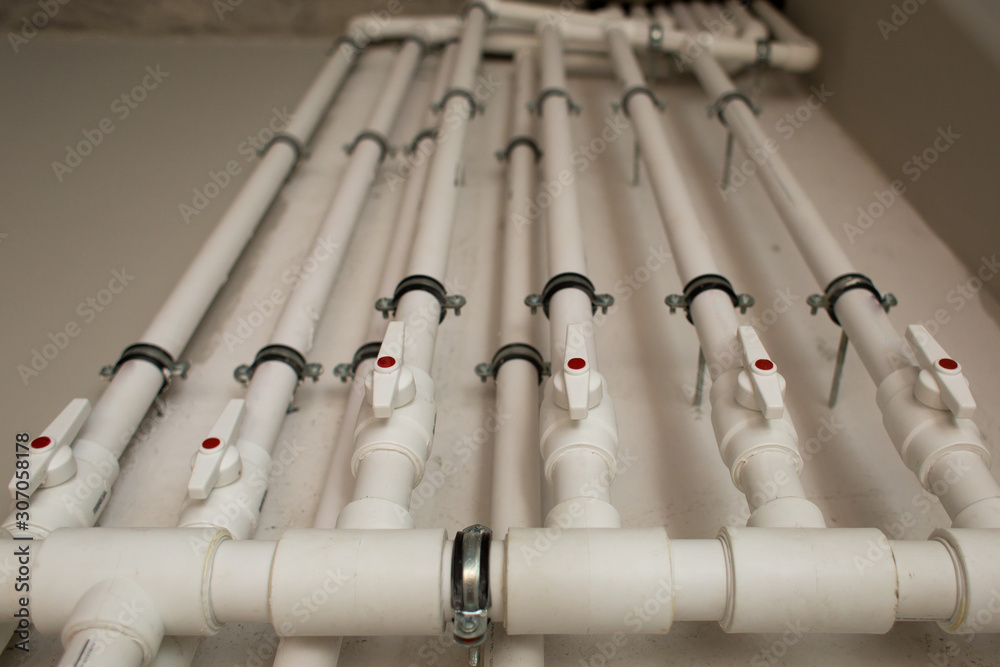 clean line white water pipes watering system pipe engineer design in ...