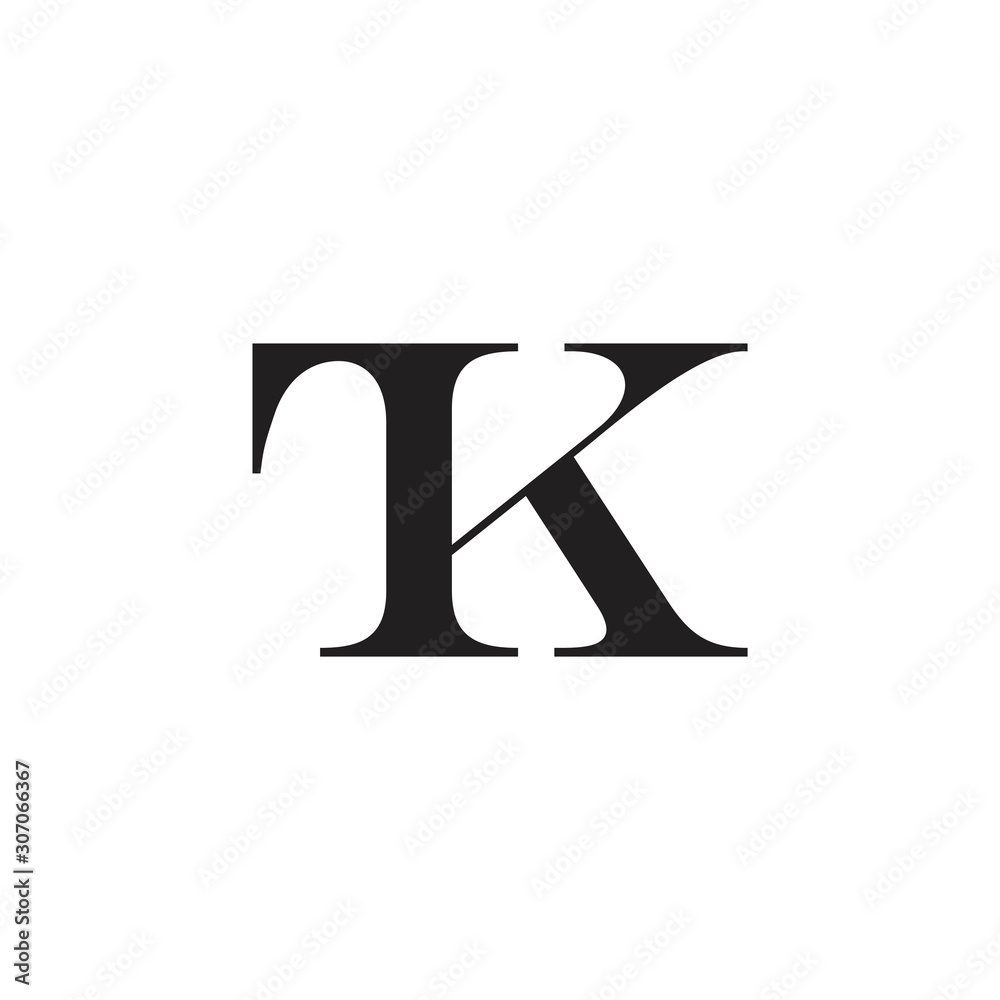 letter tk linked simple logo vector Stock Vector | Adobe Stock