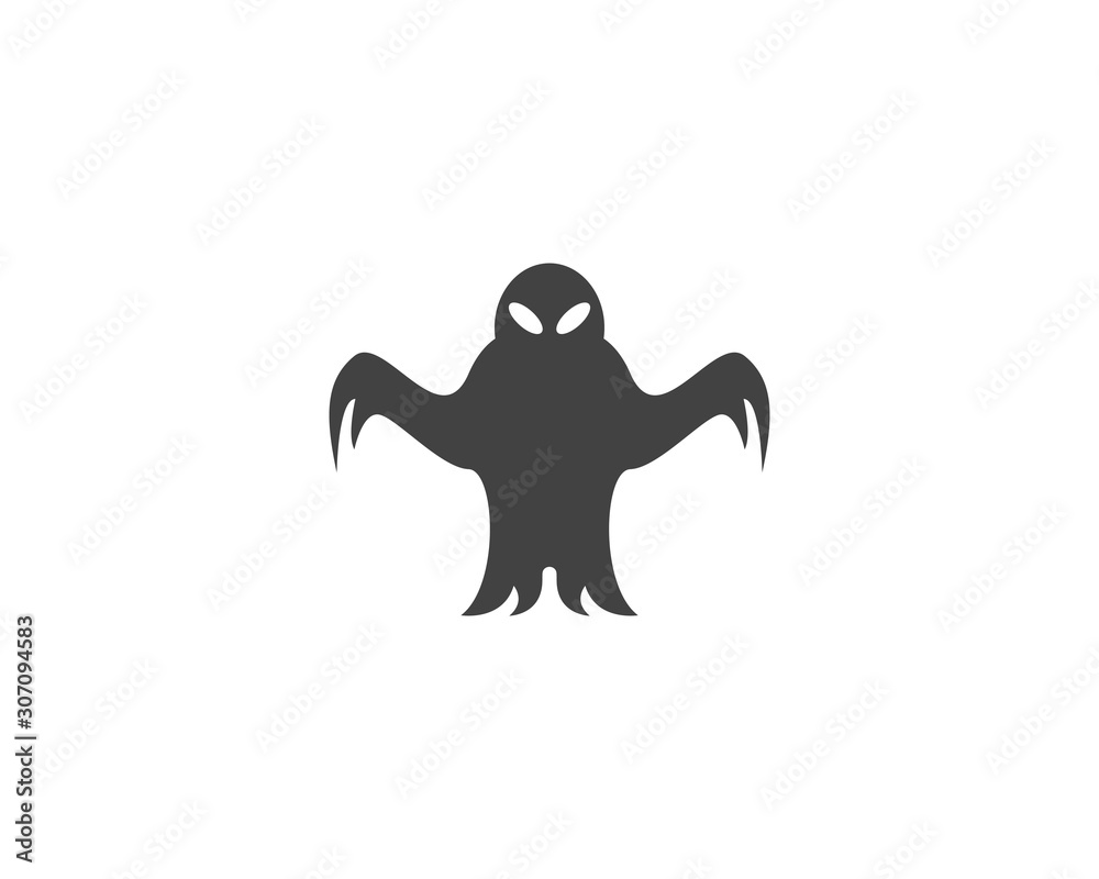 Ghost cartoon icon and symbol logo template Stock Vector | Adobe Stock