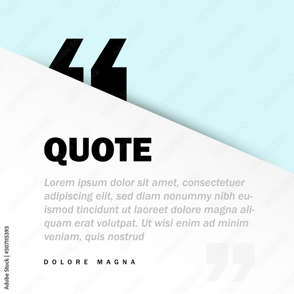 Square Motivation Quote Template Vector Background with Realistic Soft ...
