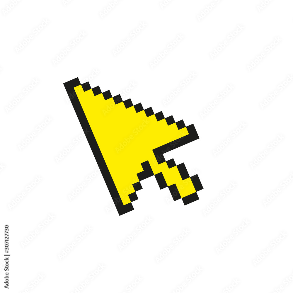 Pixel arrow icon. Simple vector illustration Stock Vector | Adobe Stock