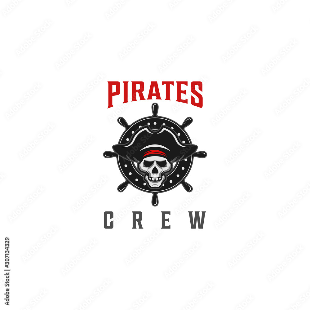 Pirates crew logo design inspiration Stock Vector | Adobe Stock