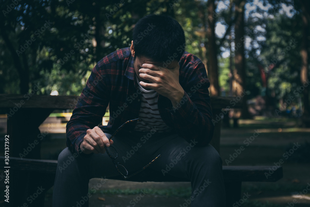 panic attacks alone young man sad fear stressful depressed emotion ...