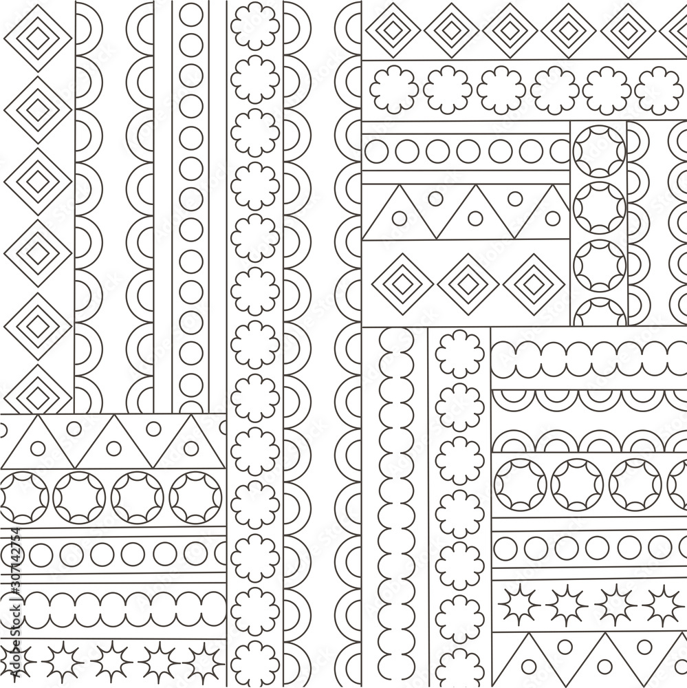 Painting for adult anti stress coloring page, book. floral patterns ...
