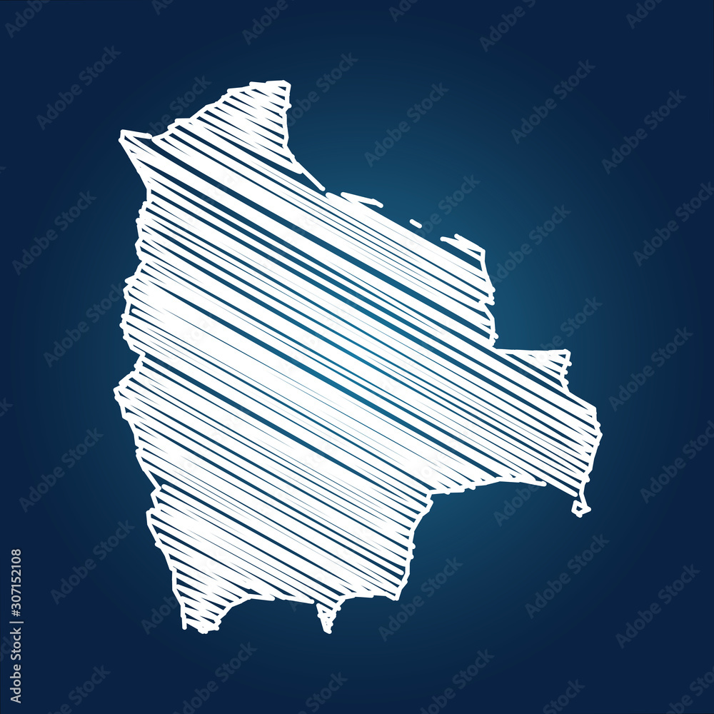 Map of bolivia, Drawing map on blackboard of bolivia. drawn on ...