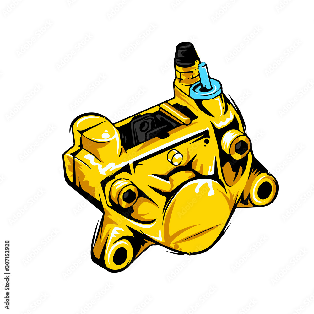 Thailook part motorcycle "Brake Caliper" Stock Vector | Adobe Stock