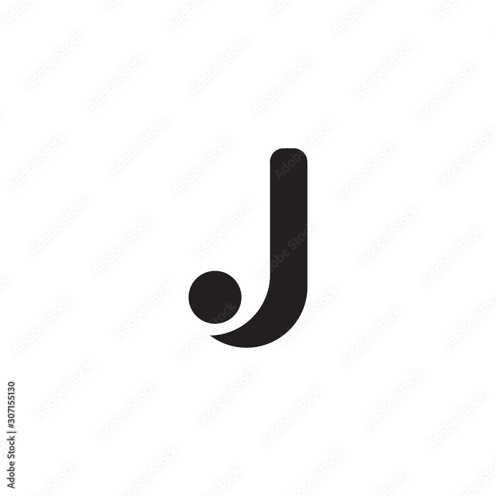 J lette initial icon logo design vector template Stock Vector | Adobe Stock