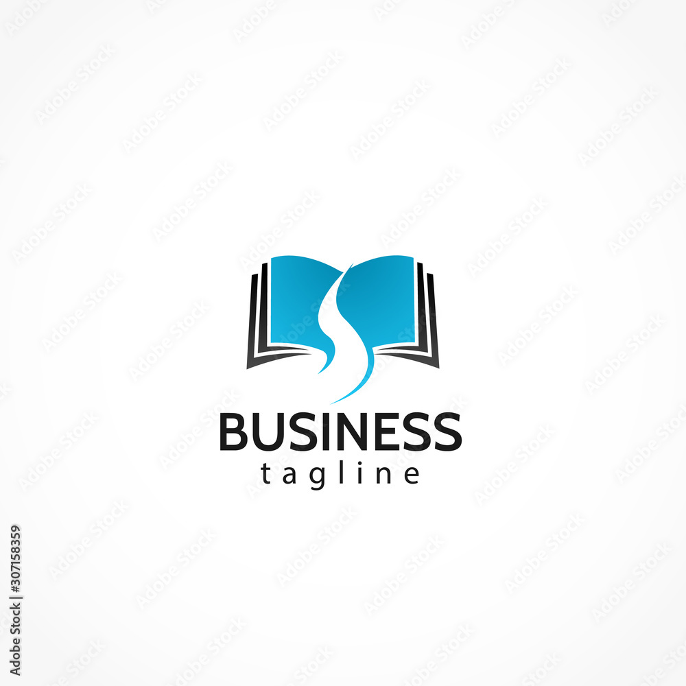 creative education book logo Stock Vector | Adobe Stock