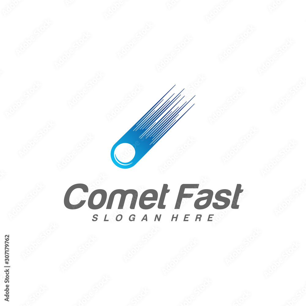 Comet Logo Vector, Comet Logo Design Template, Icon Symbol ...