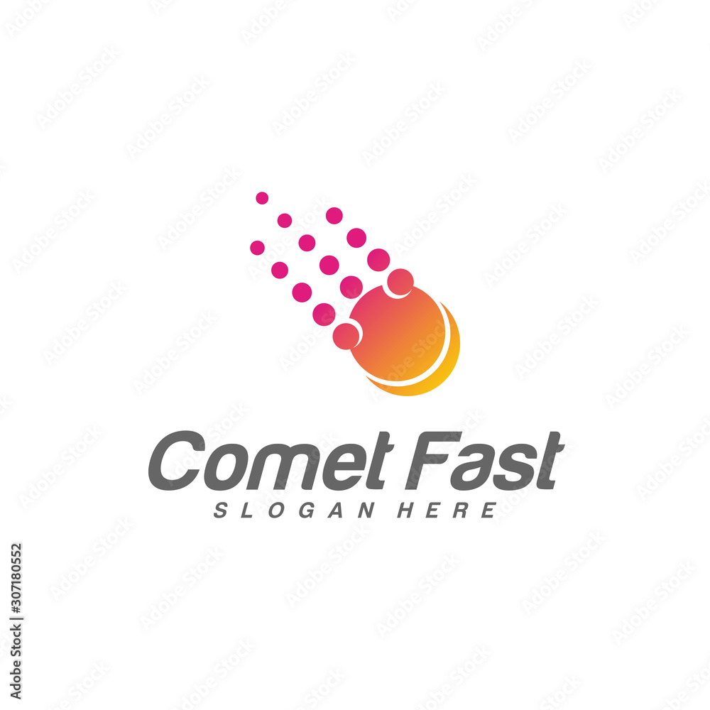 Comet Logo Vector, Comet Logo Design Template, Icon Symbol ...