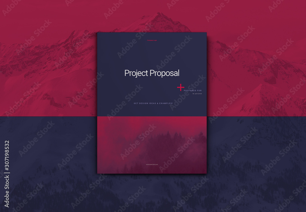 Purple Business Proposal Layout Stock Template | Adobe Stock