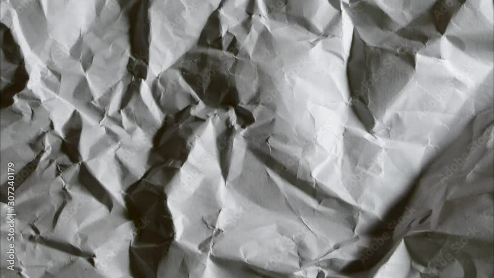 Crumpled paper texture. Black-white relief. Animation in pictures ...