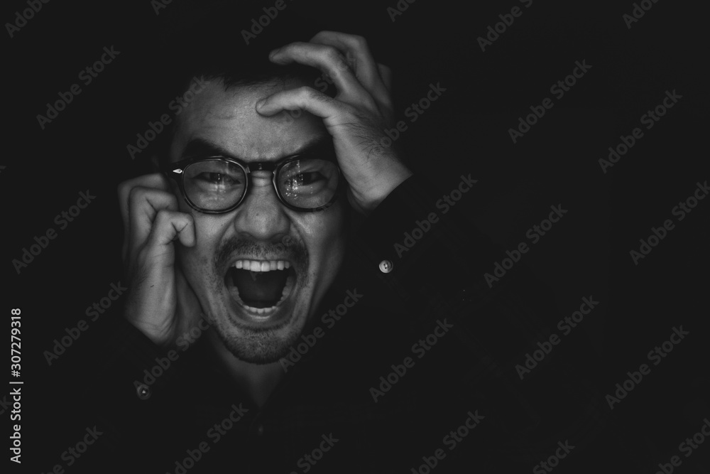 panic attacks alone young man sad fear stressful depressed emotion ...