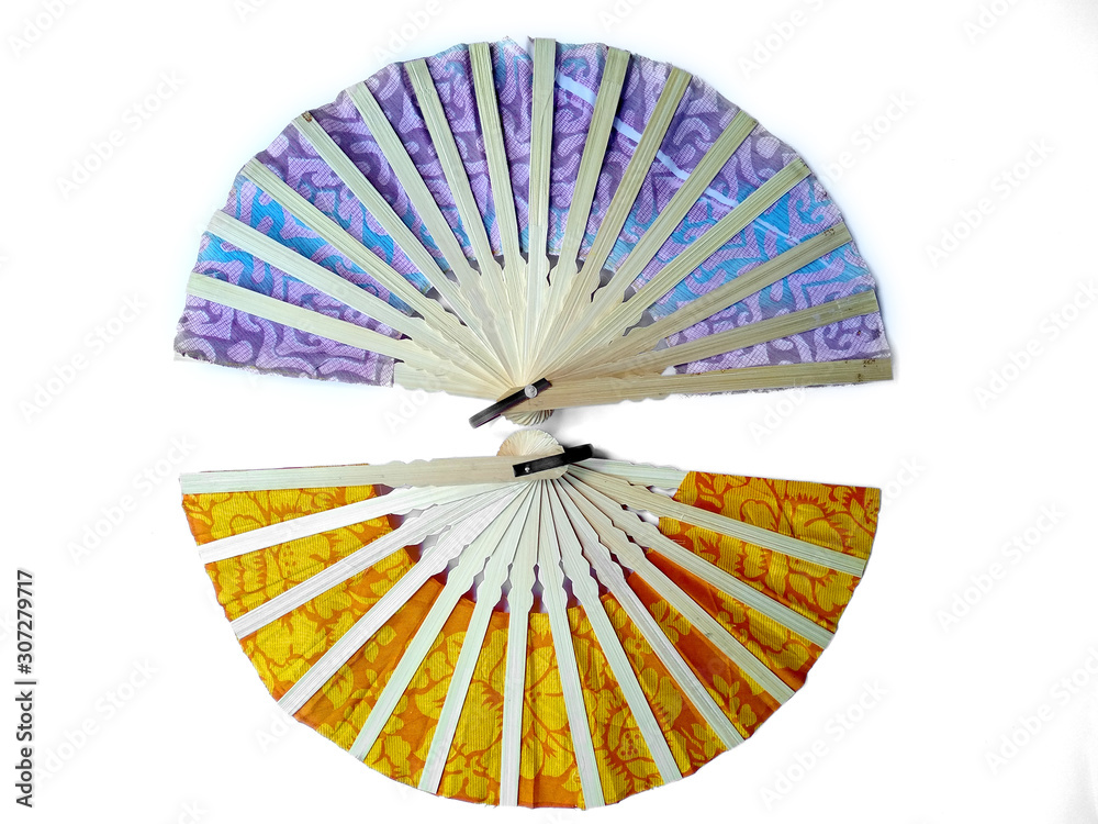 Hand fan from Bali Indonesia. Kipas Tangan Motif Batik or hand fan ...
