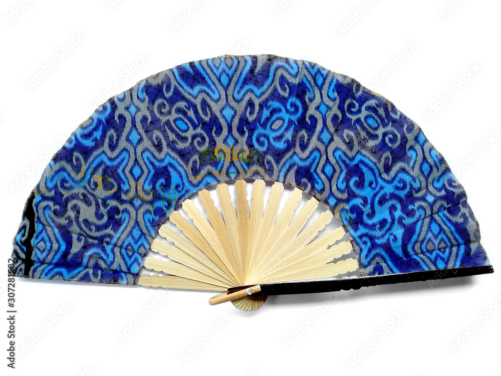 Hand fan from Bali Indonesia. Kipas Tangan Motif Batik or hand fan ...