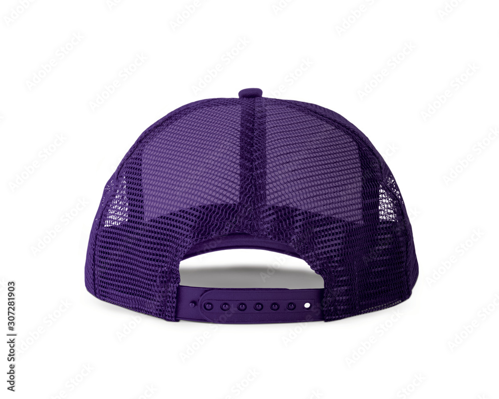 Back View Realistic Cap Mock Up In Royal Lilac Color is a high ...