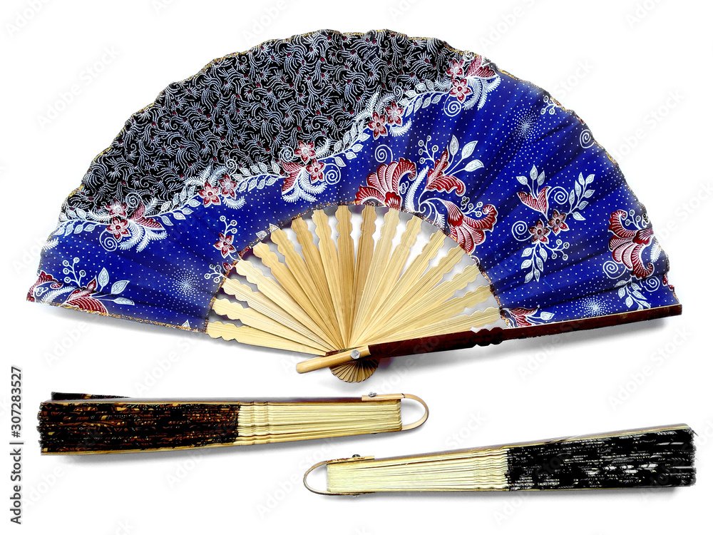 Hand fan from Bali Indonesia. Kipas Tangan Motif Batik or hand fan ...