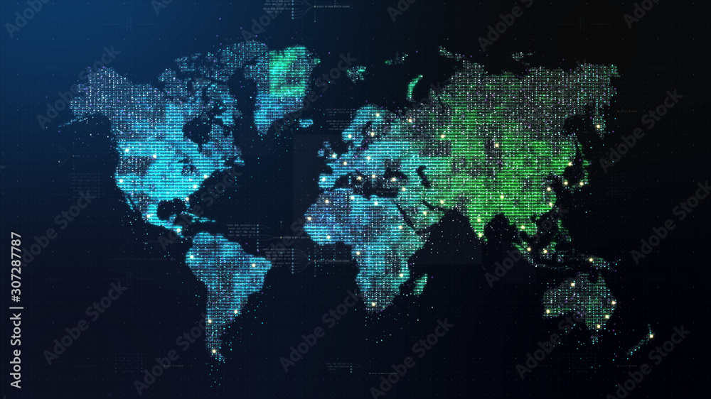 Futuristic global 5G worldwide communication via broadband internet ...