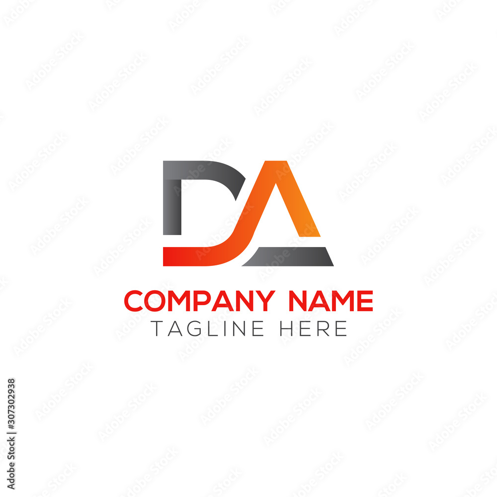 Initial DA Letter Logo With Creative Modern Business Typography Vector ...
