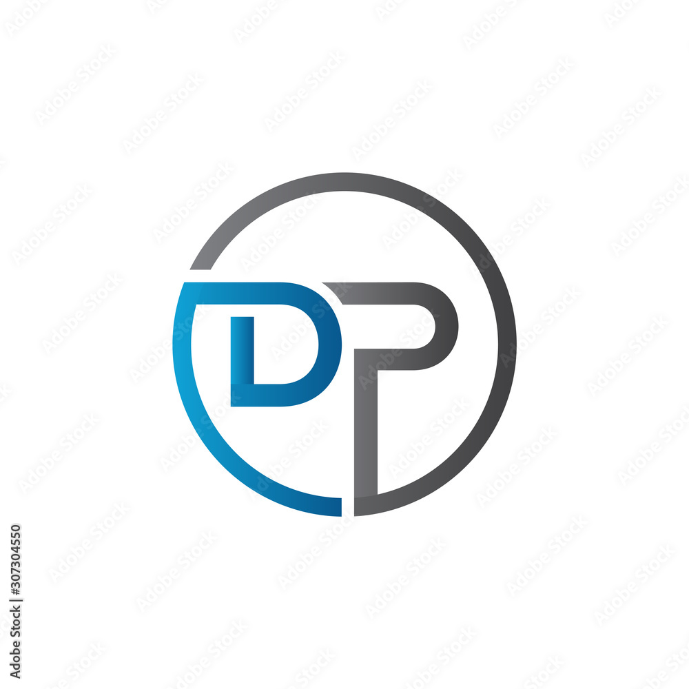 Initial DP Letter Logo With Creative Modern Business Typography Vector ...