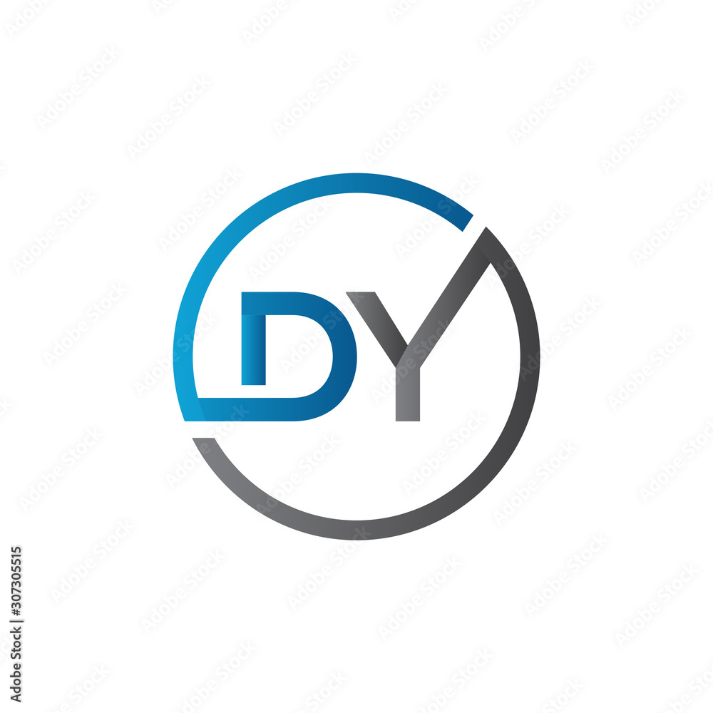 Initial DY Letter Logo With Creative Modern Business Typography Vector ...
