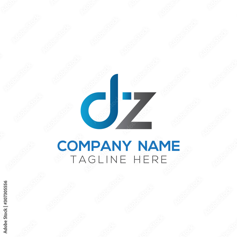 Initial DZ Letter Logo With Creative Modern Business Typography Vector ...