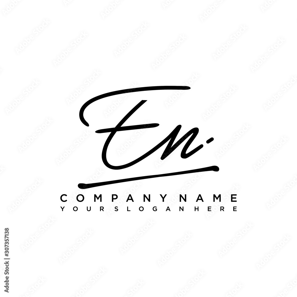 E initials signature logo. Handwriting logo vector templates. Hand ...