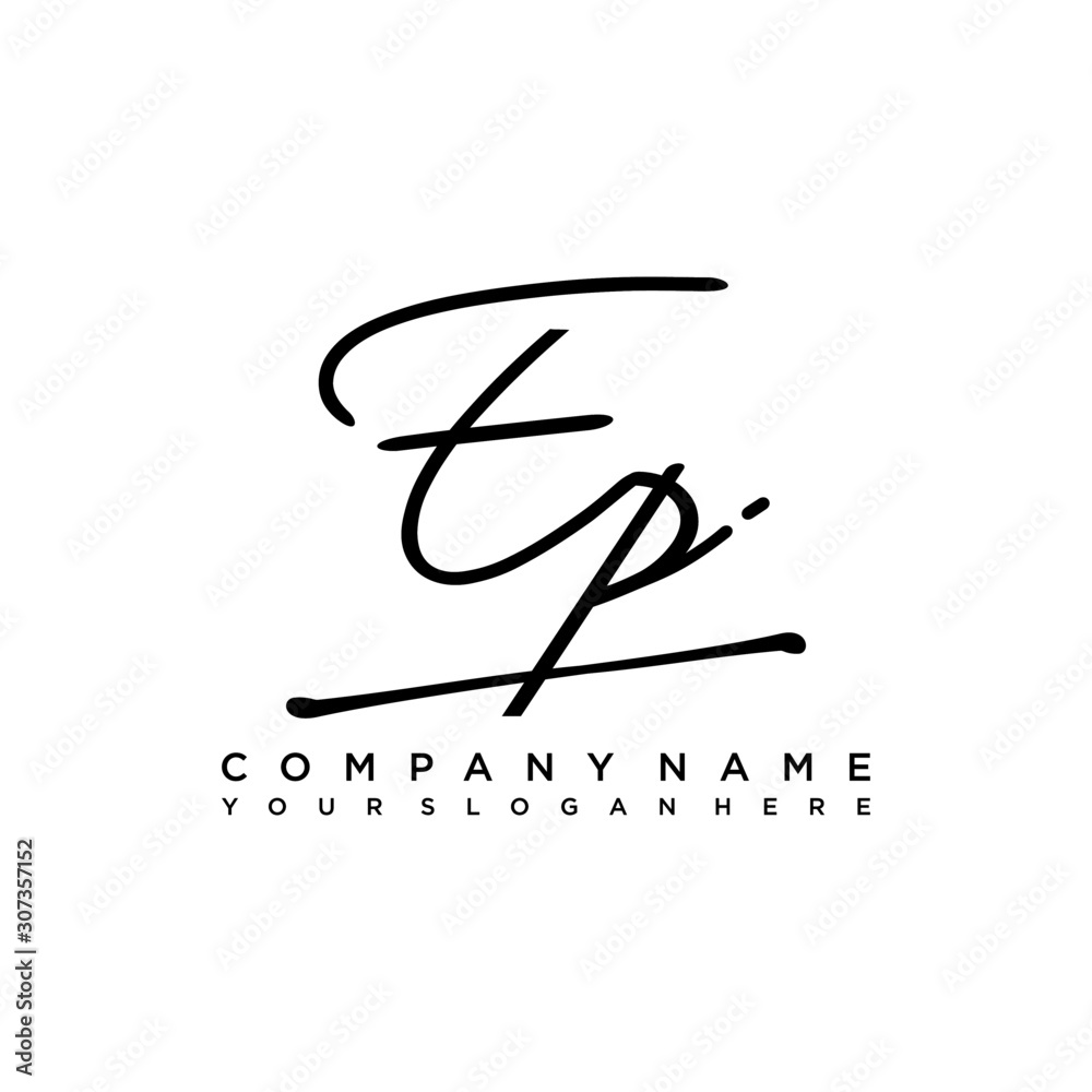 EP initials signature logo. Handwriting logo vector templates. Hand ...