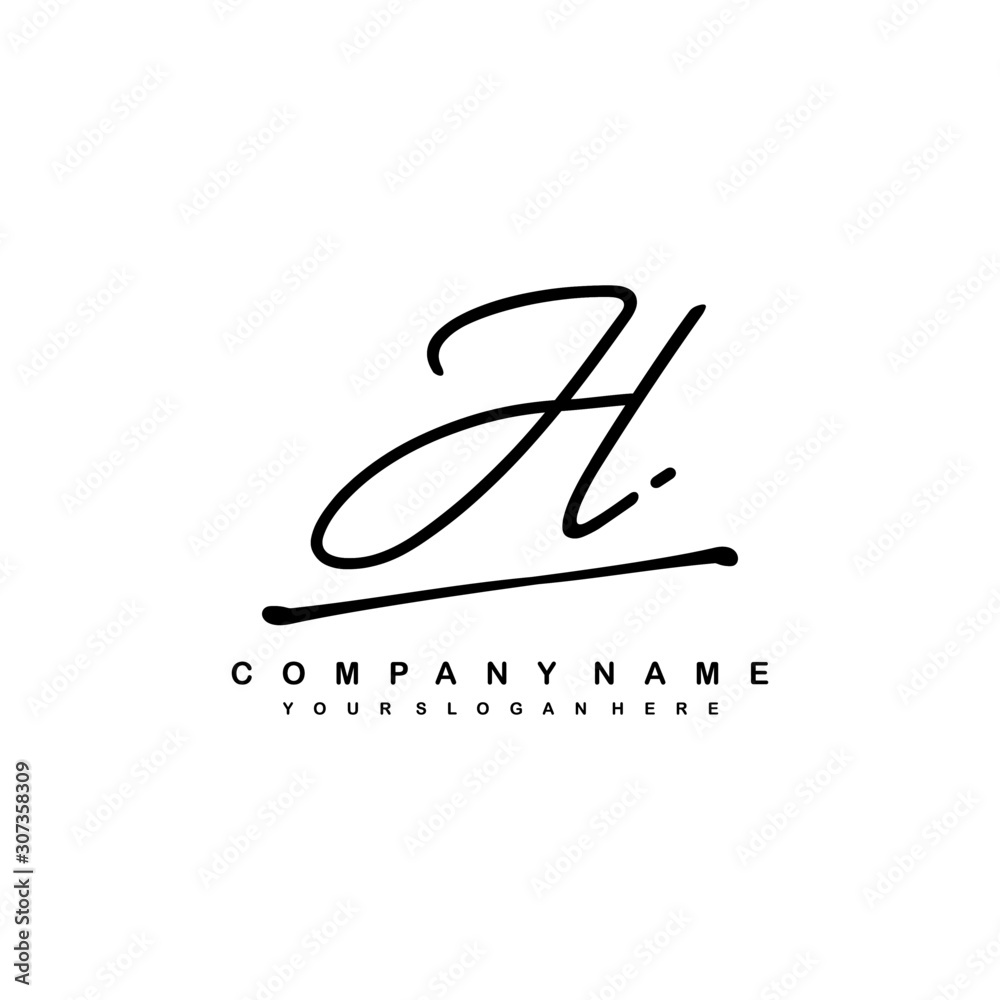 JL initials signature logo. Handwriting logo vector templates. Hand ...
