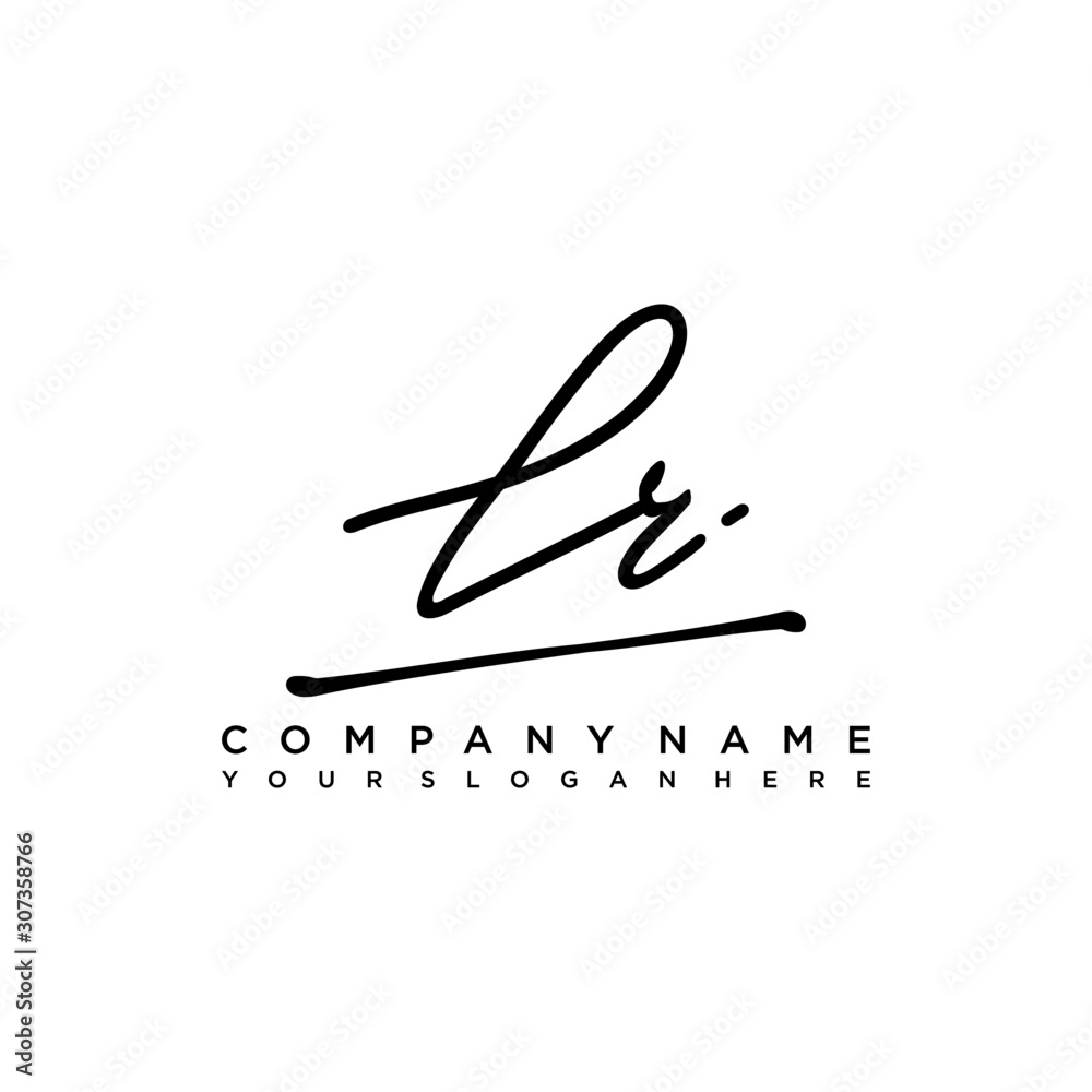 LR initials signature logo. Handwriting logo vector templates. Hand ...