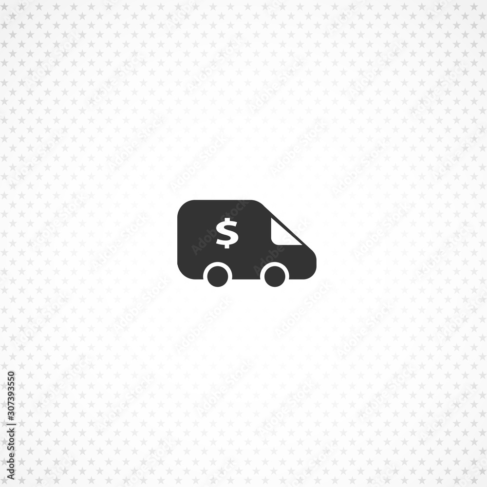 Cash transit van icon for mobile concept and web apps design Stock ...