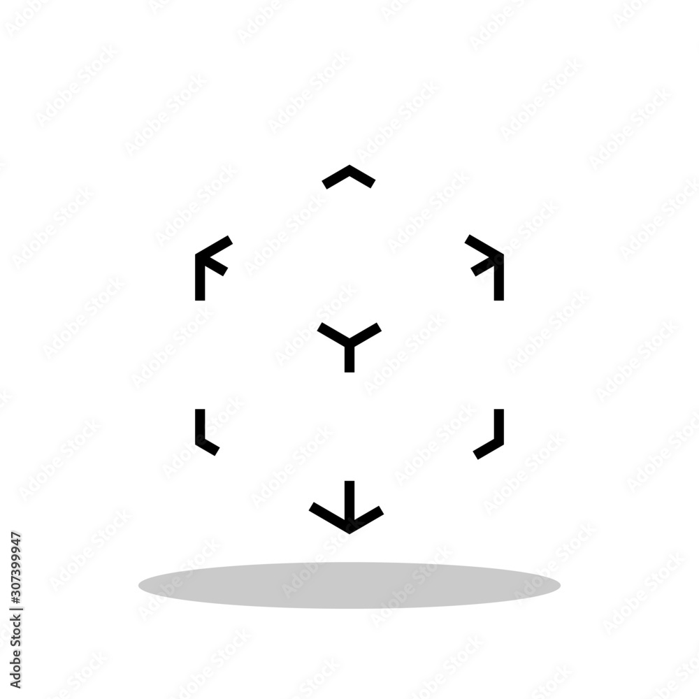 Virtual reality icon in flat style. Augmented reality symbol for your ...