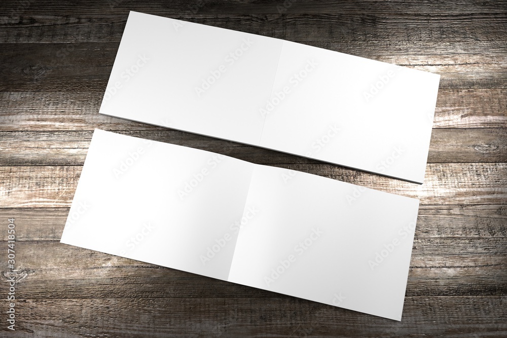 A4/ A5 brochure mockup - cover and pages inside - 3D rendering Stock ...