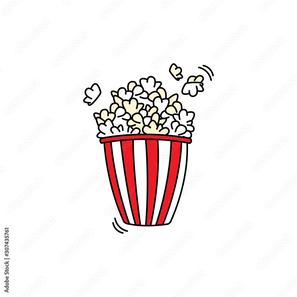Popcorn box vector Stock Vector | Adobe Stock