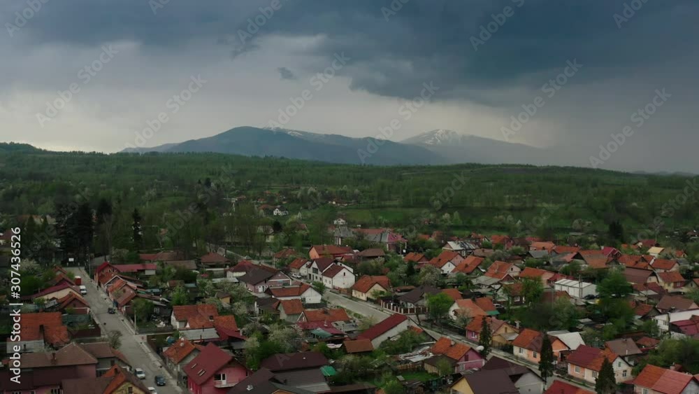Neighborhood of Mining Community near the city of Petrila, Romania. A ...