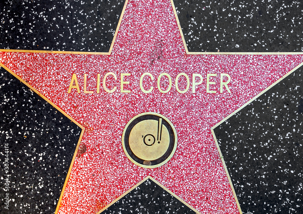 Alice Cooper's star on Hollywood Walk of Fame Stock Photo | Adobe Stock