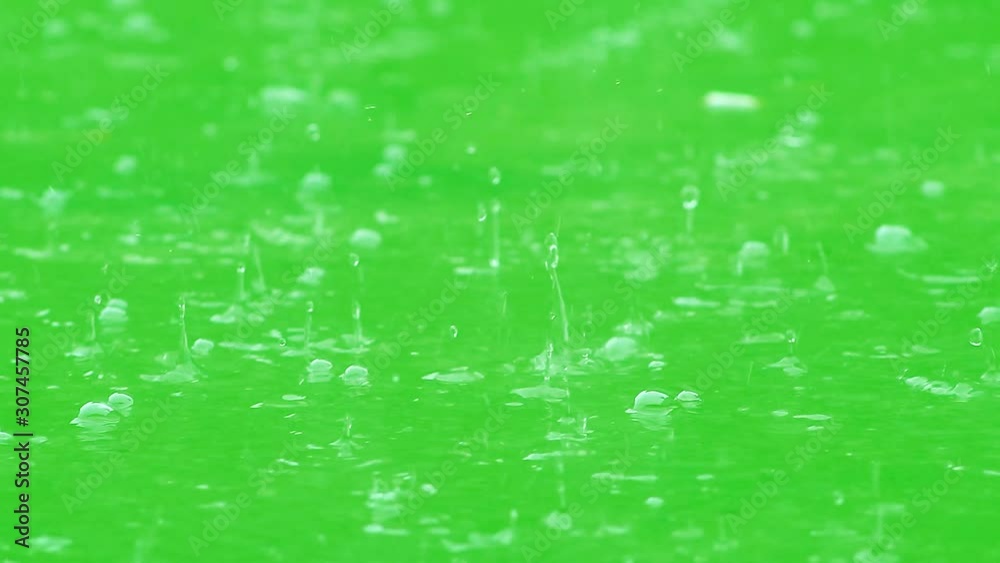 Raindrops green screen are in the form of blue background water bubbles ...