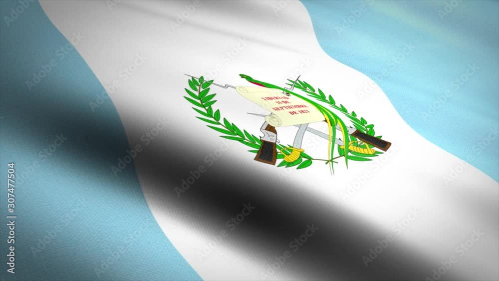 Flag of Guatemala. Waving flag with highly detailed fabric texture ...