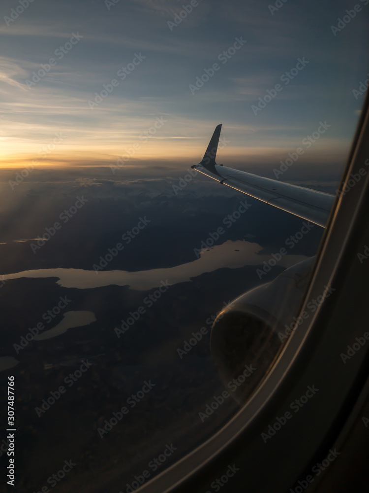 Airplane Window View Stock Photo | Adobe Stock