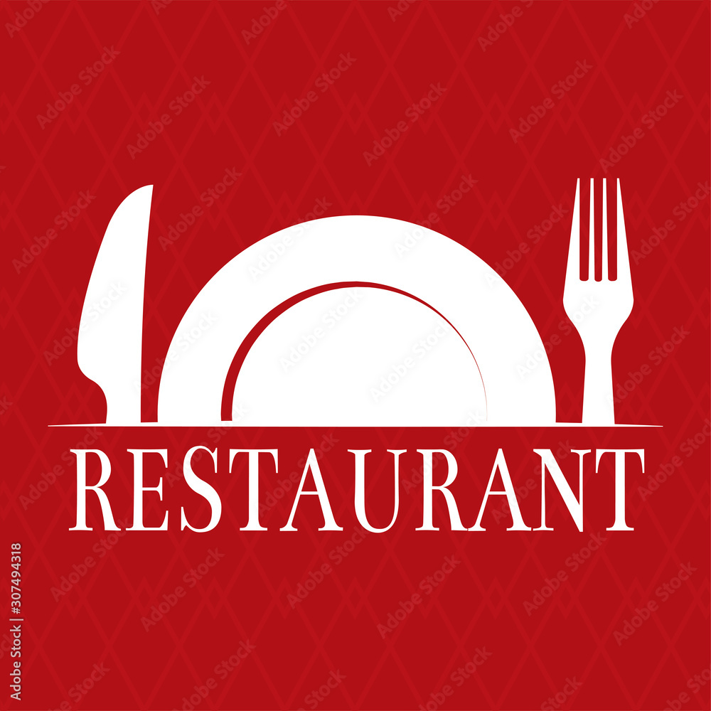 Restaurant logo illustration Stock Vector | Adobe Stock
