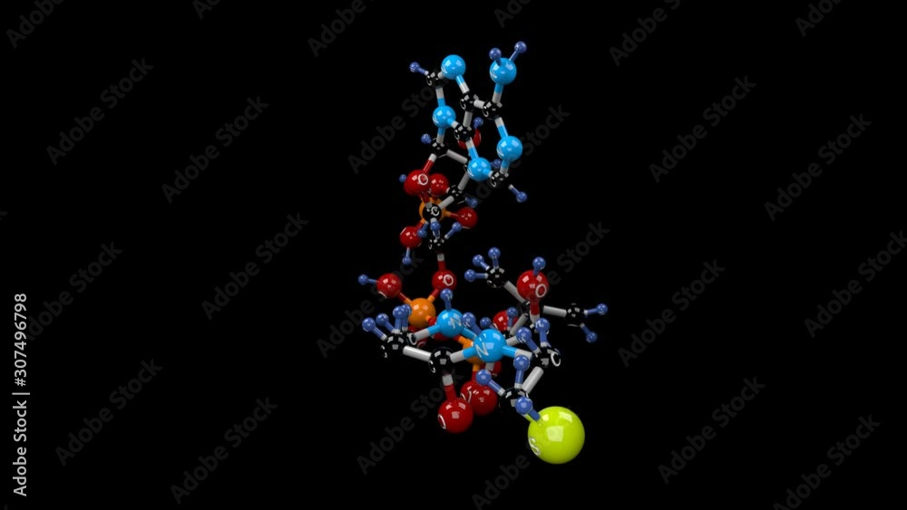 Coenzyme A molecule. Molecular structure of Coenzyme A, known for its ...
